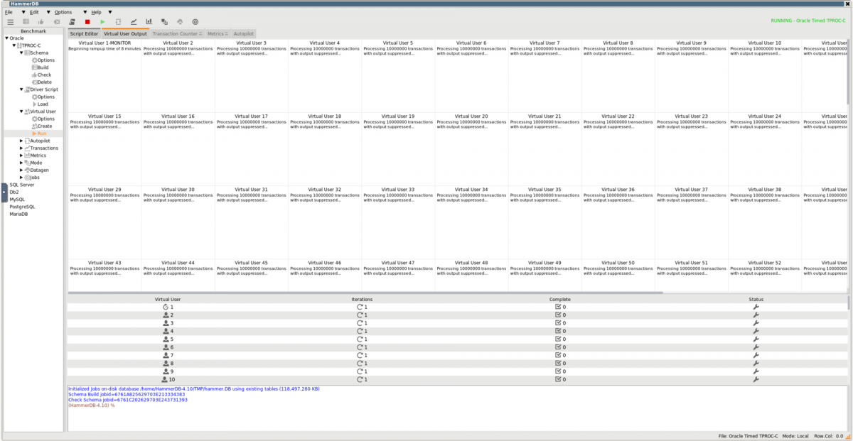 Tutorial: Database load testing using HammerDB - Proventa